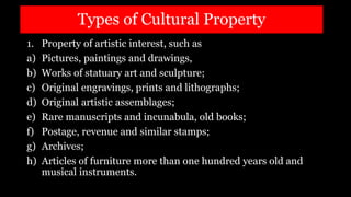 Definition of Cultural Property and Types.pptx | Antiquing and Antiques ...