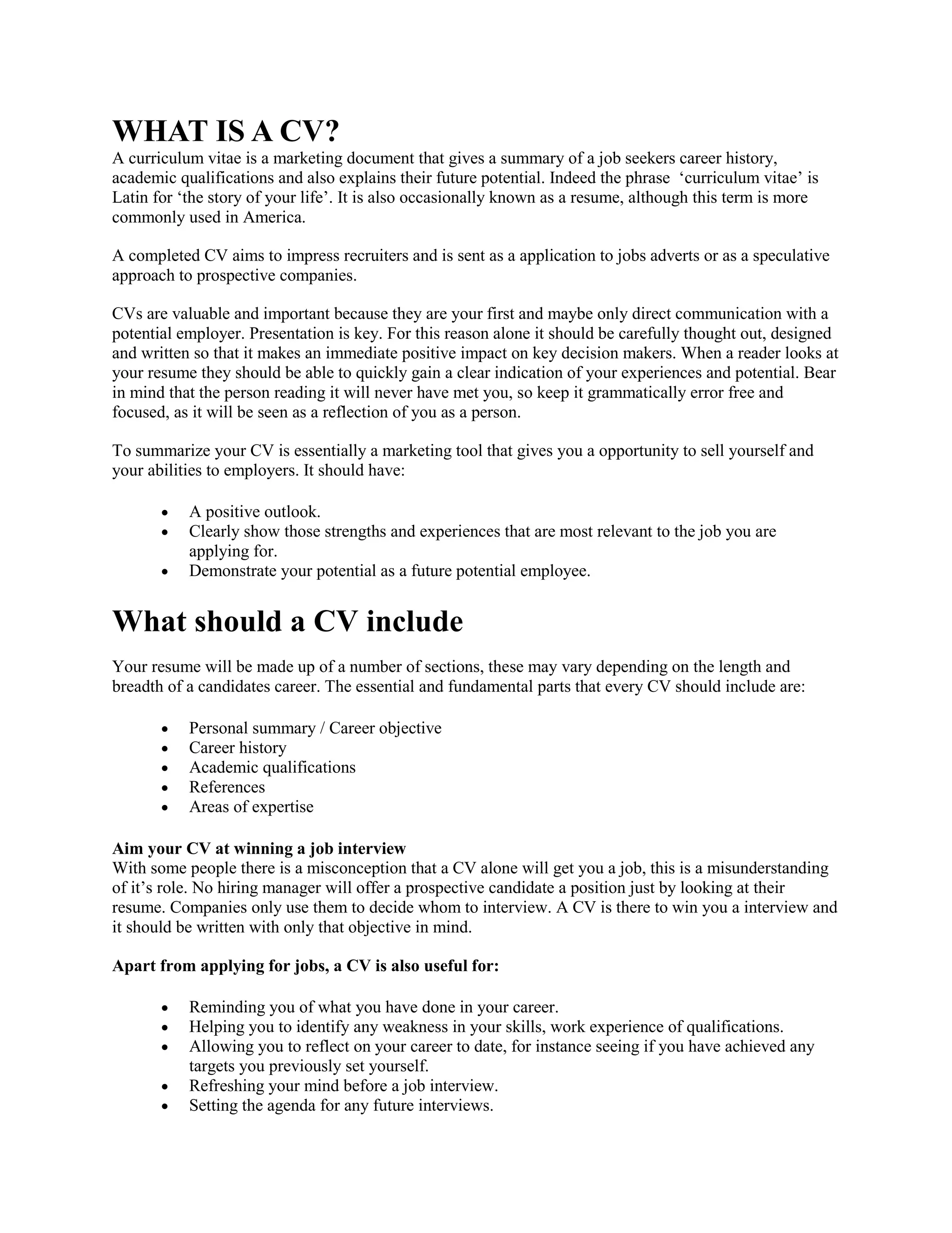 Definition of cv | PDF