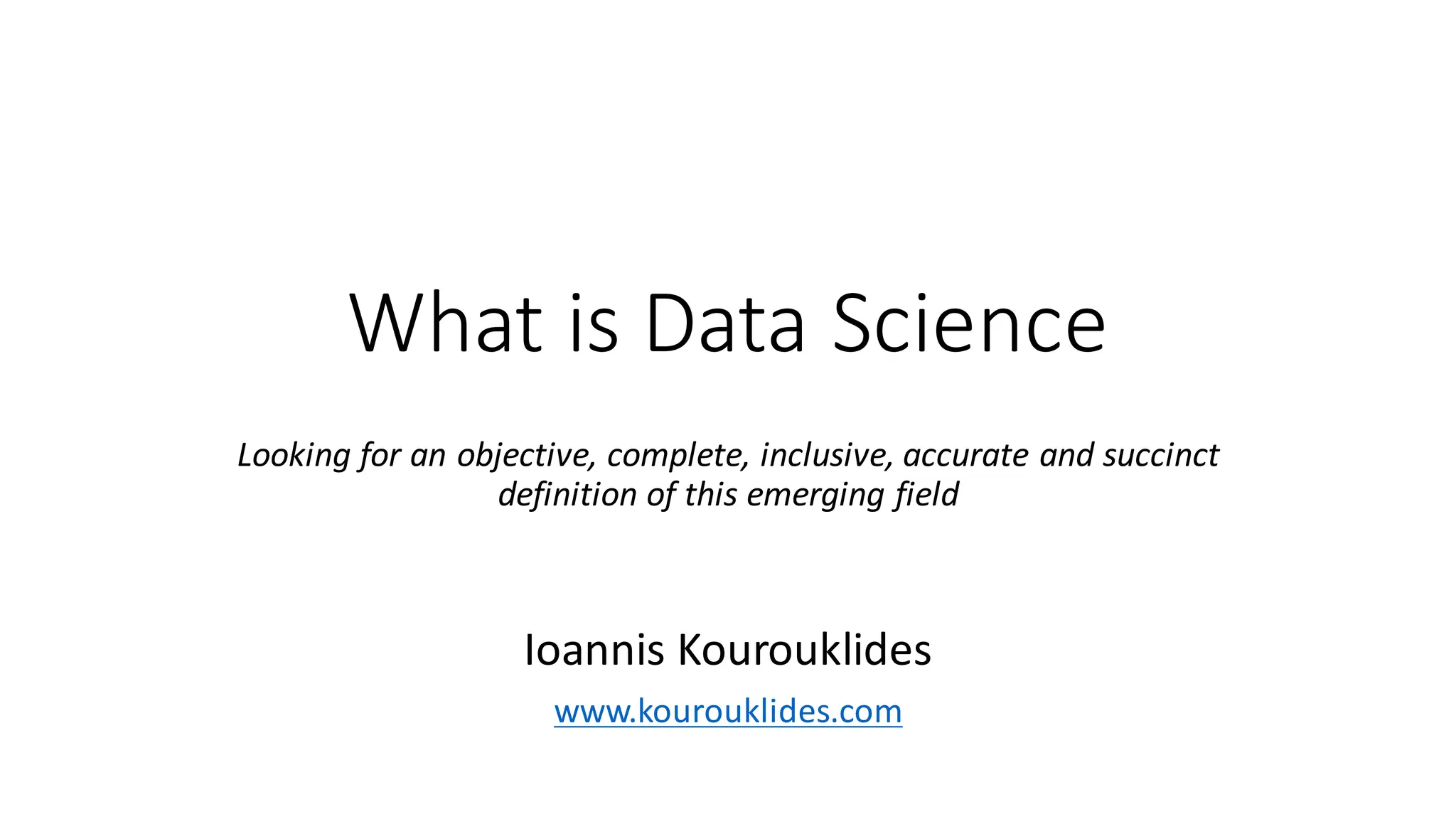 What is Data Science | PPT