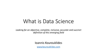 What is Data Science | PPT