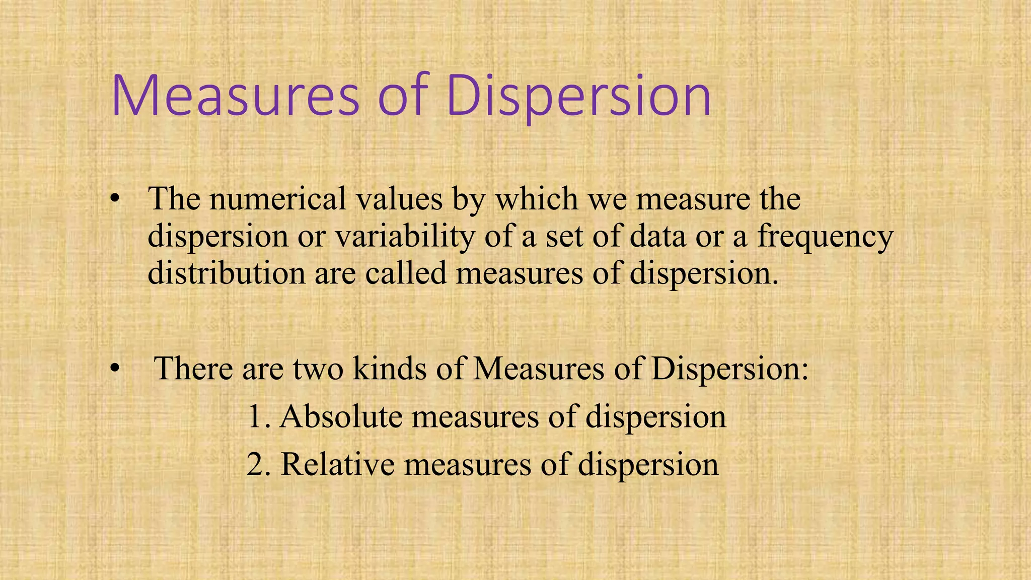 Definition of dispersion | PPT