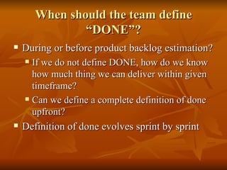 Definition Of Done | PPT