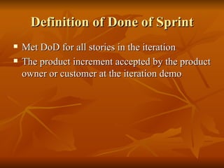 Definition Of Done | PPT