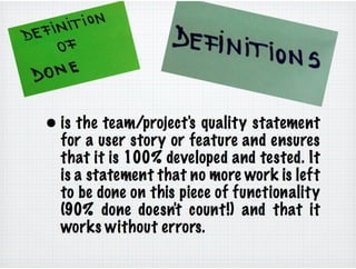 Definition of Done and Acceptance Criteria | PDF