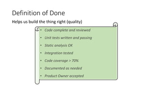 Definition of done training | PPTX