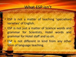 Definition of esp | PPTX | Education