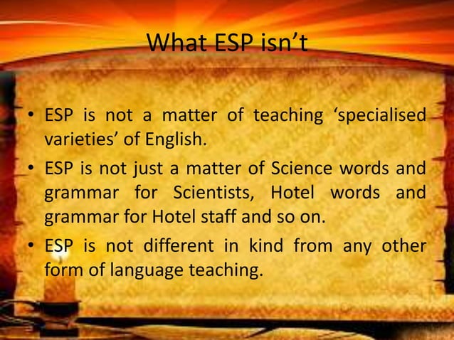 Definition of esp | PPTX | Education