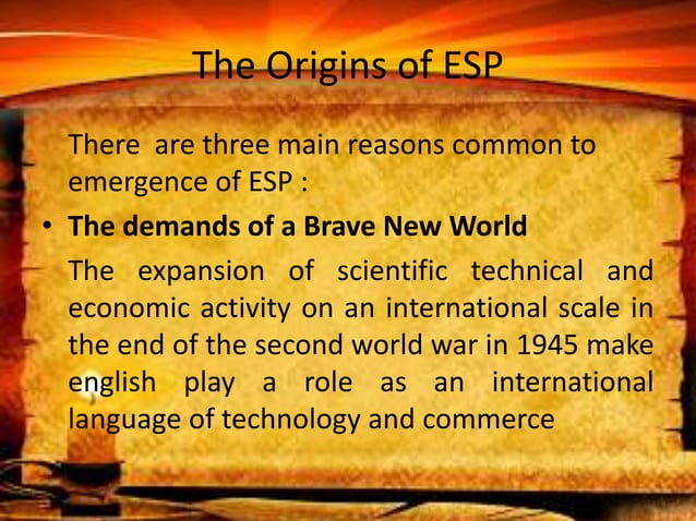 Definition of esp | PPTX | Education