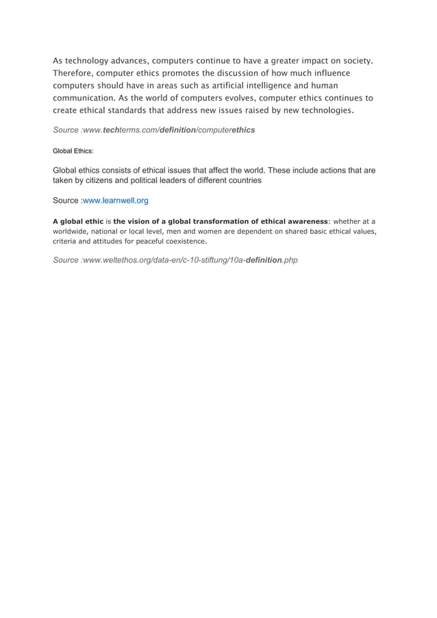 Definition of ethics | PDF