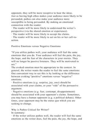 Definition of Ethos and How to Use it1. Trustworthiness Does y.docx