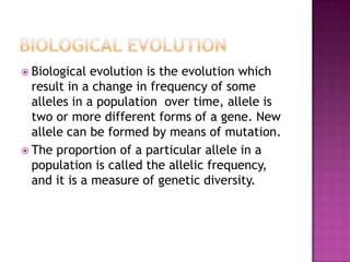 Definition of evolution | PPTX