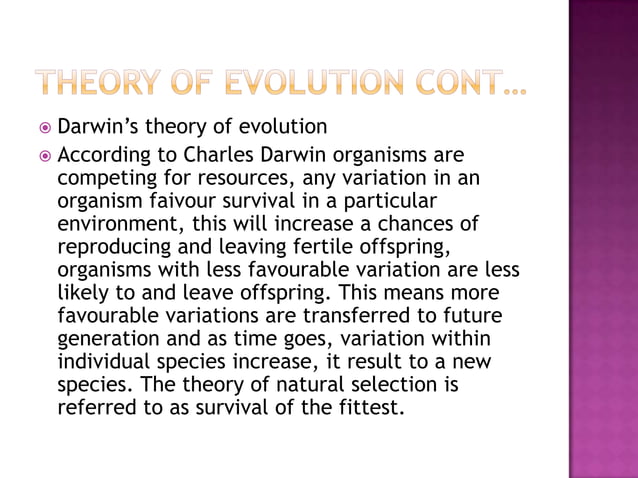 Definition of evolution | PPT