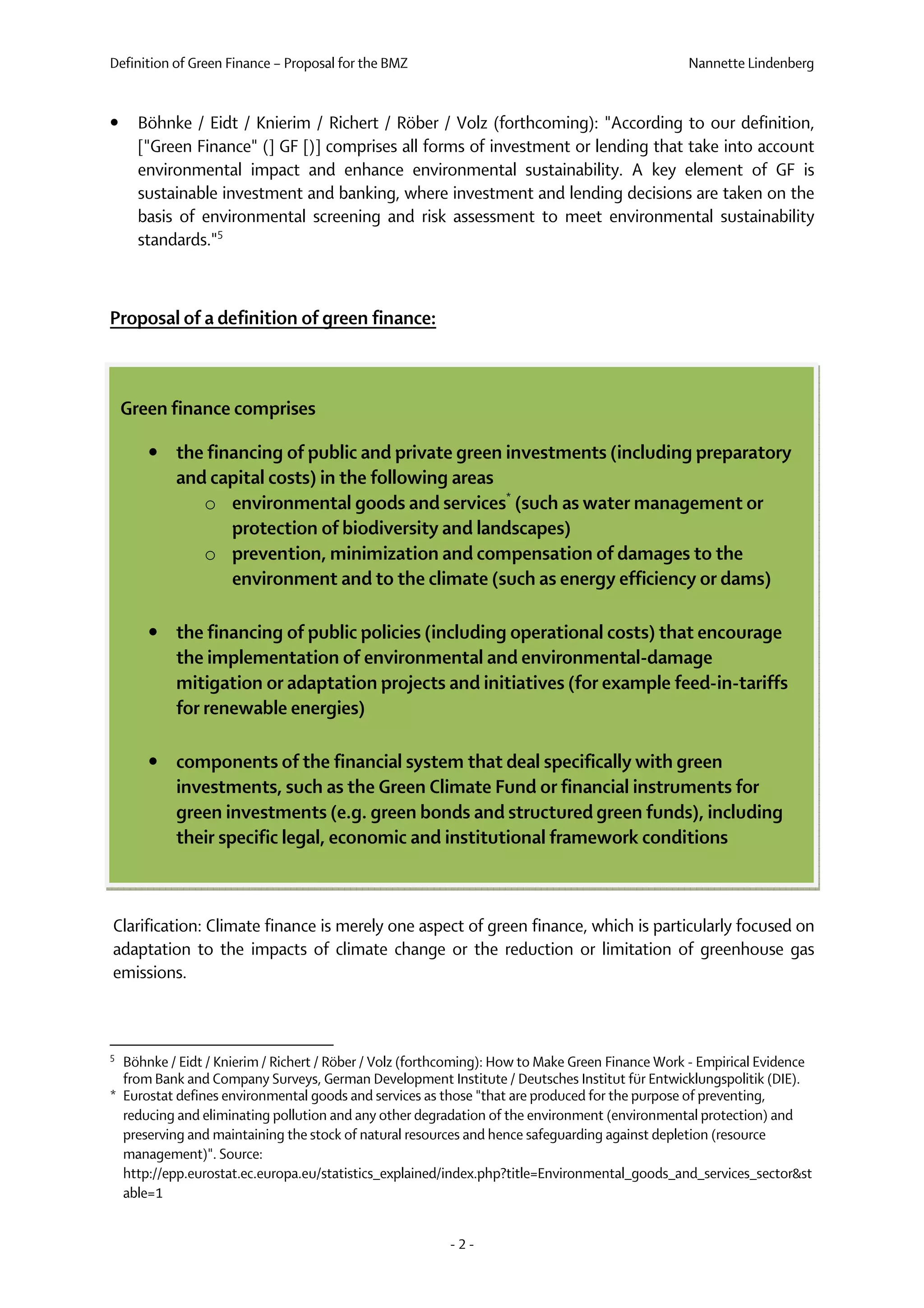 Definition of green finance | PDF