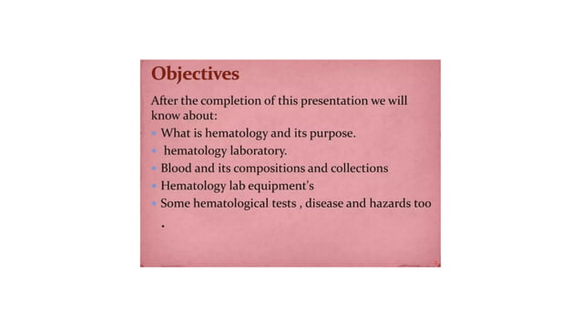 definition of haematology.pptx some points | PPT