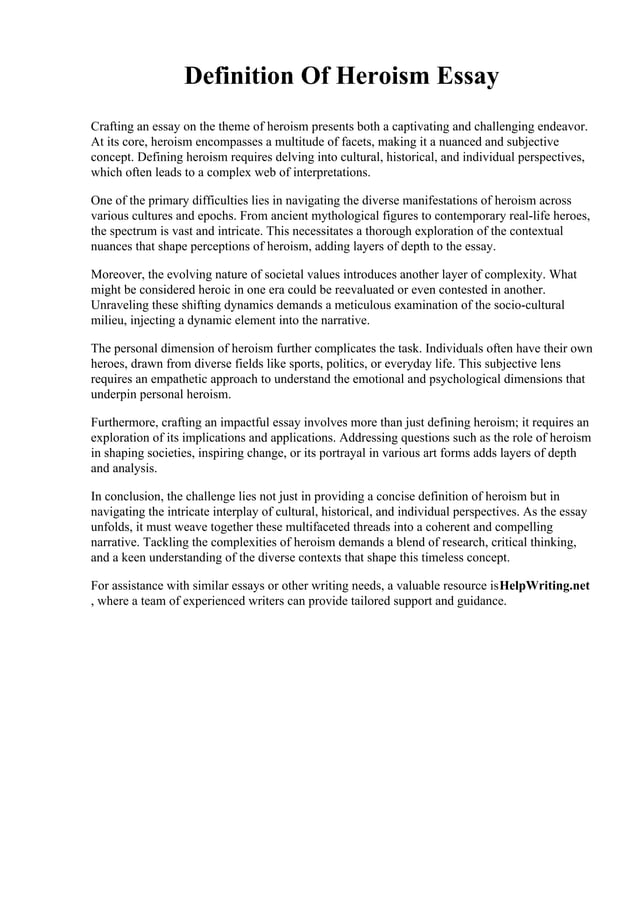 Definition Of Heroism Essay.pdf