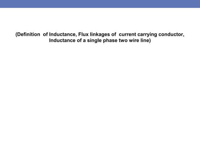 Definition of inductance, flux linkages of current carrying conductor ...