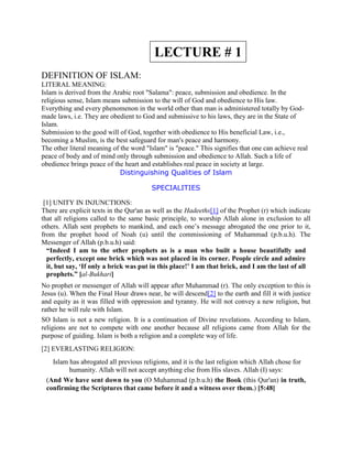Definition of islam | DOCX