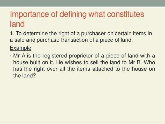 Definition of land (Updated October 2015)