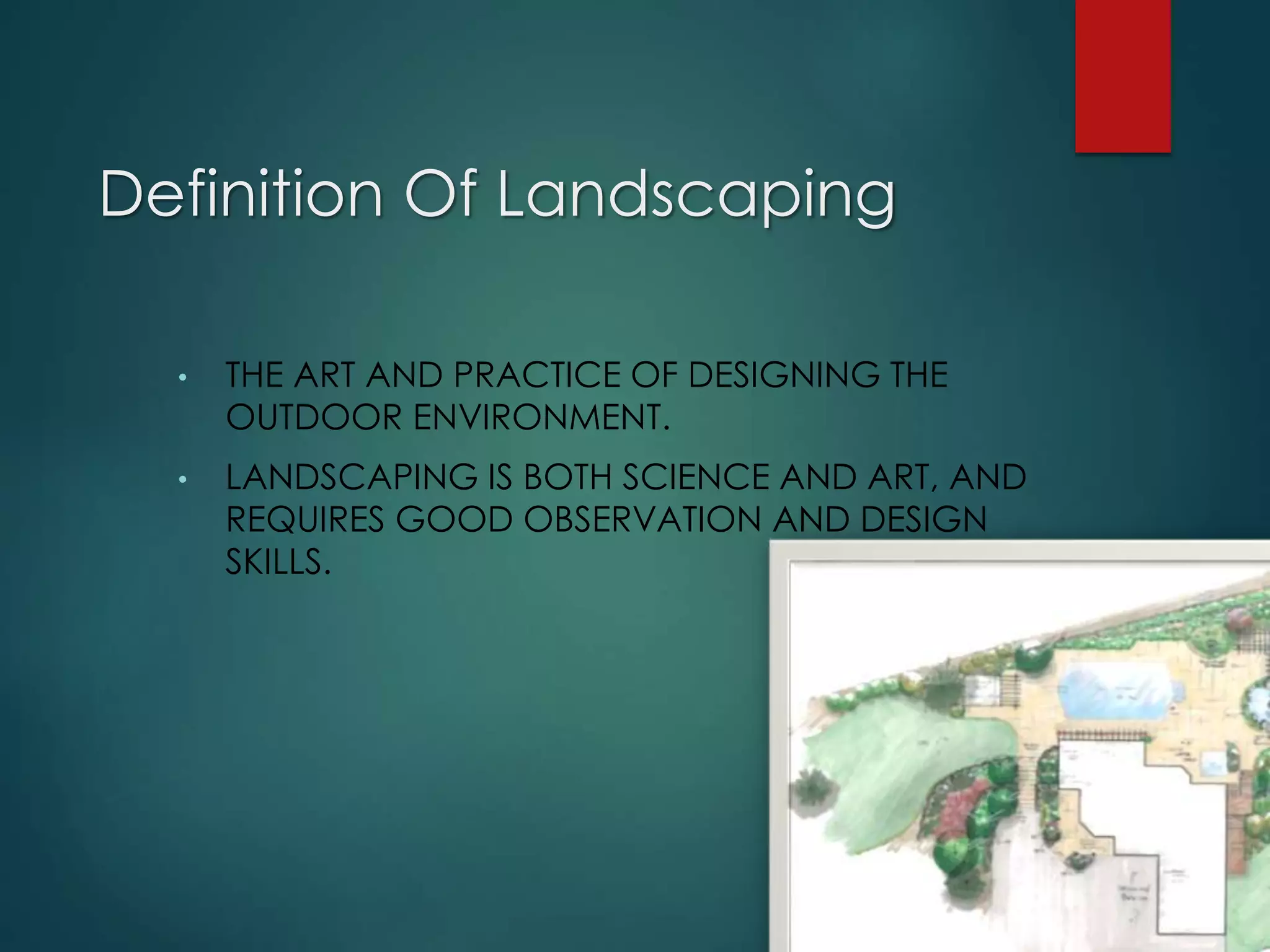 Definition of landscaping (1) | PPT
