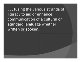 Definition of language arts | PDF