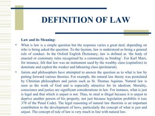 Definition of law_1-_jurisprudence | PPT | Islam | Religion & Spirituality