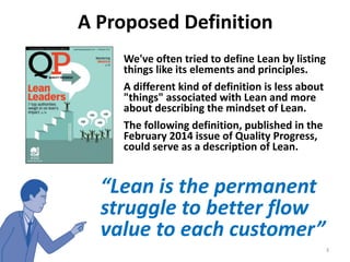 A Definition of "Lean" - Part 1 | PPT