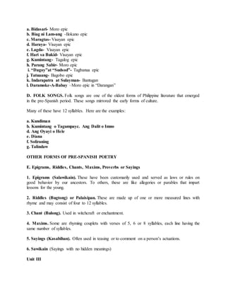 Philippine literature | DOCX