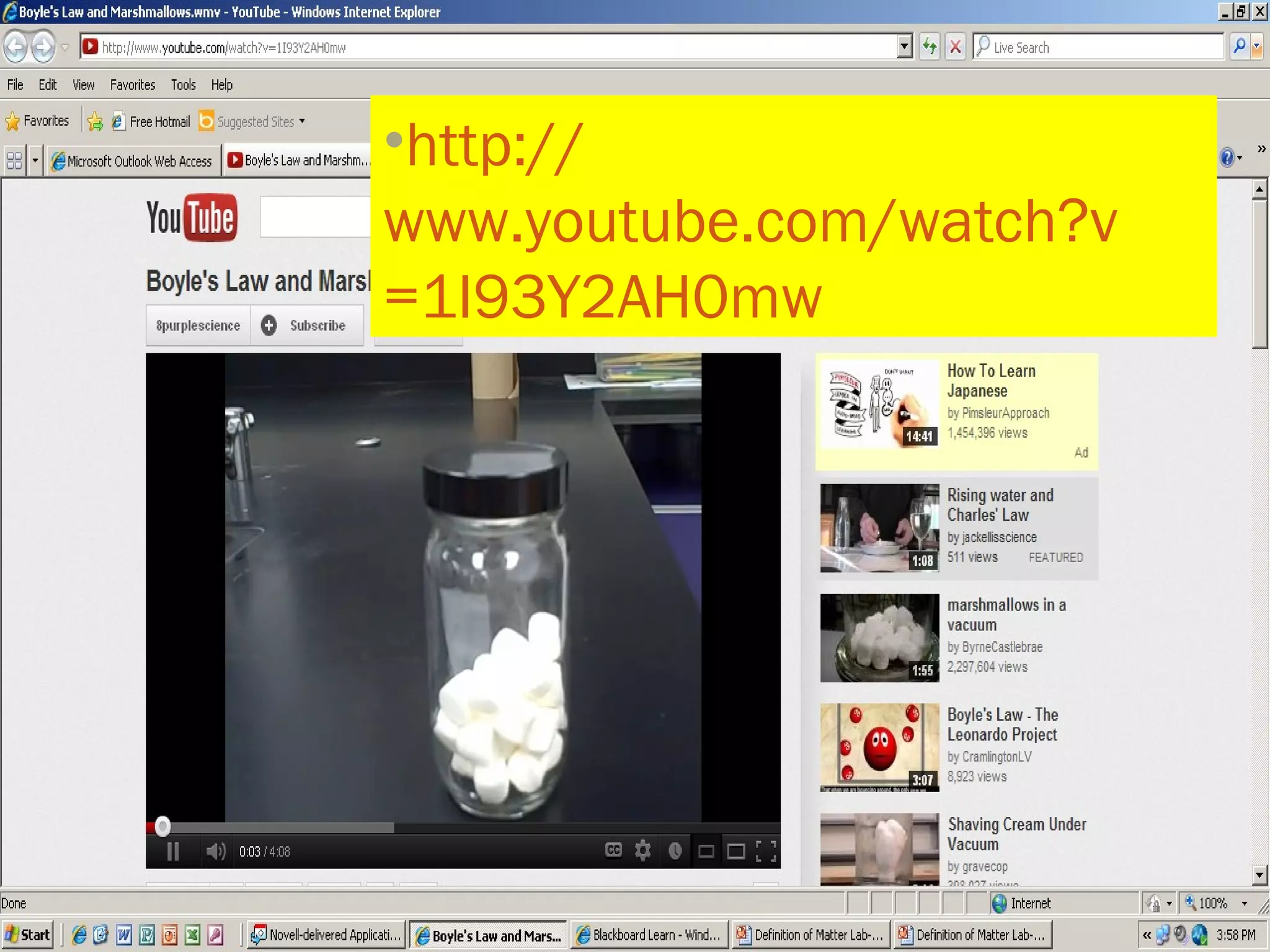 Definition of Matter Lab Day 4.2013