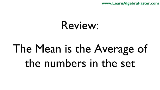 Definition of Mean | PPT | Physics | Science