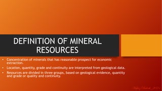 Definition of mineral resources tgc | PDF