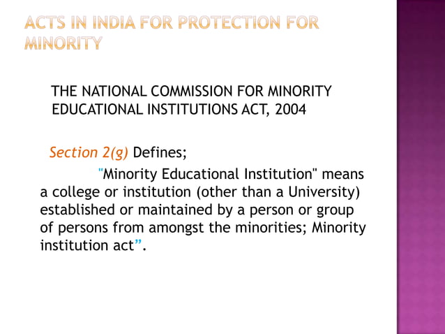Definition of minority_and_minority_institution | PPTX | Religion ...