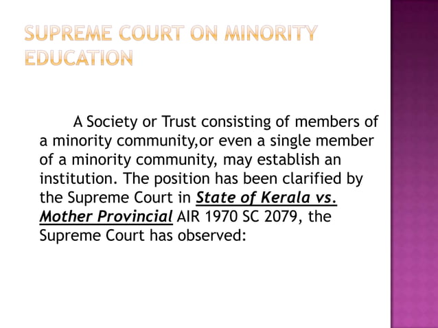 Definition of minority_and_minority_institution | PPTX | Religion ...
