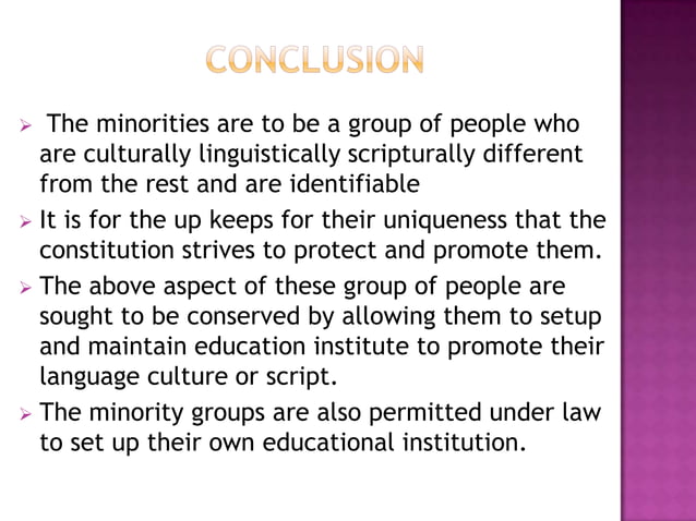 Definition of minority_and_minority_institution | PPTX | Religion ...