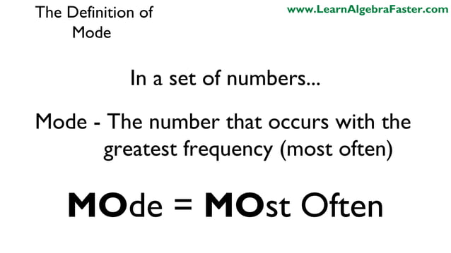 Definition of Mode | PPT