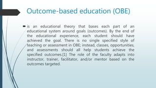 Definition of outcome based education | PPTX