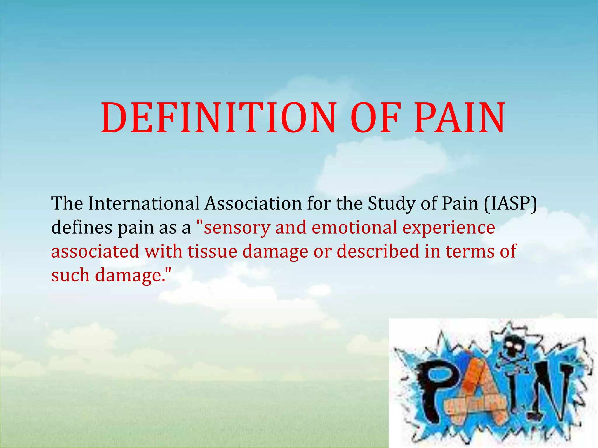 nursing management of a patient with pain | PPTX