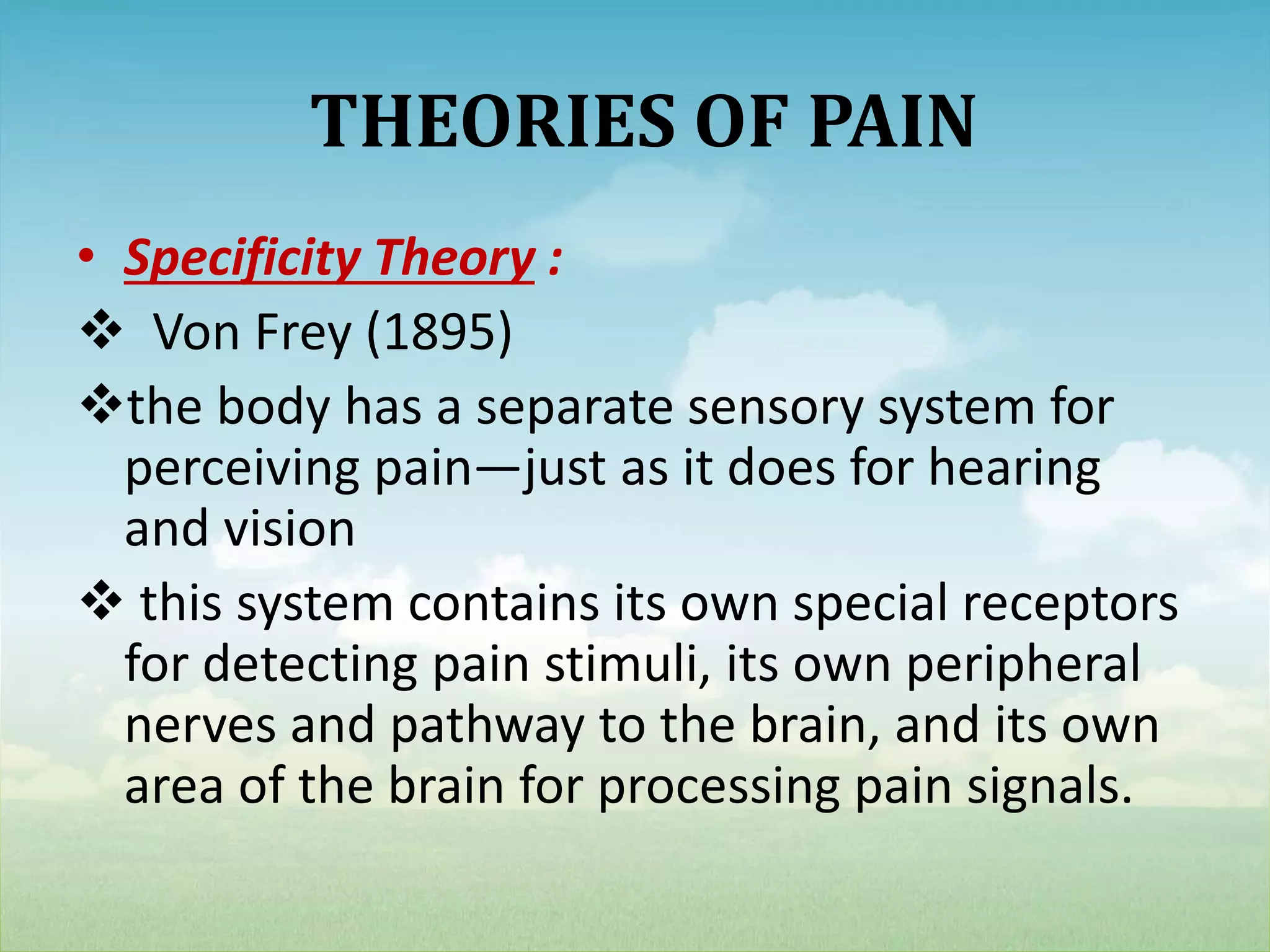 nursing management of a patient with pain | PPTX