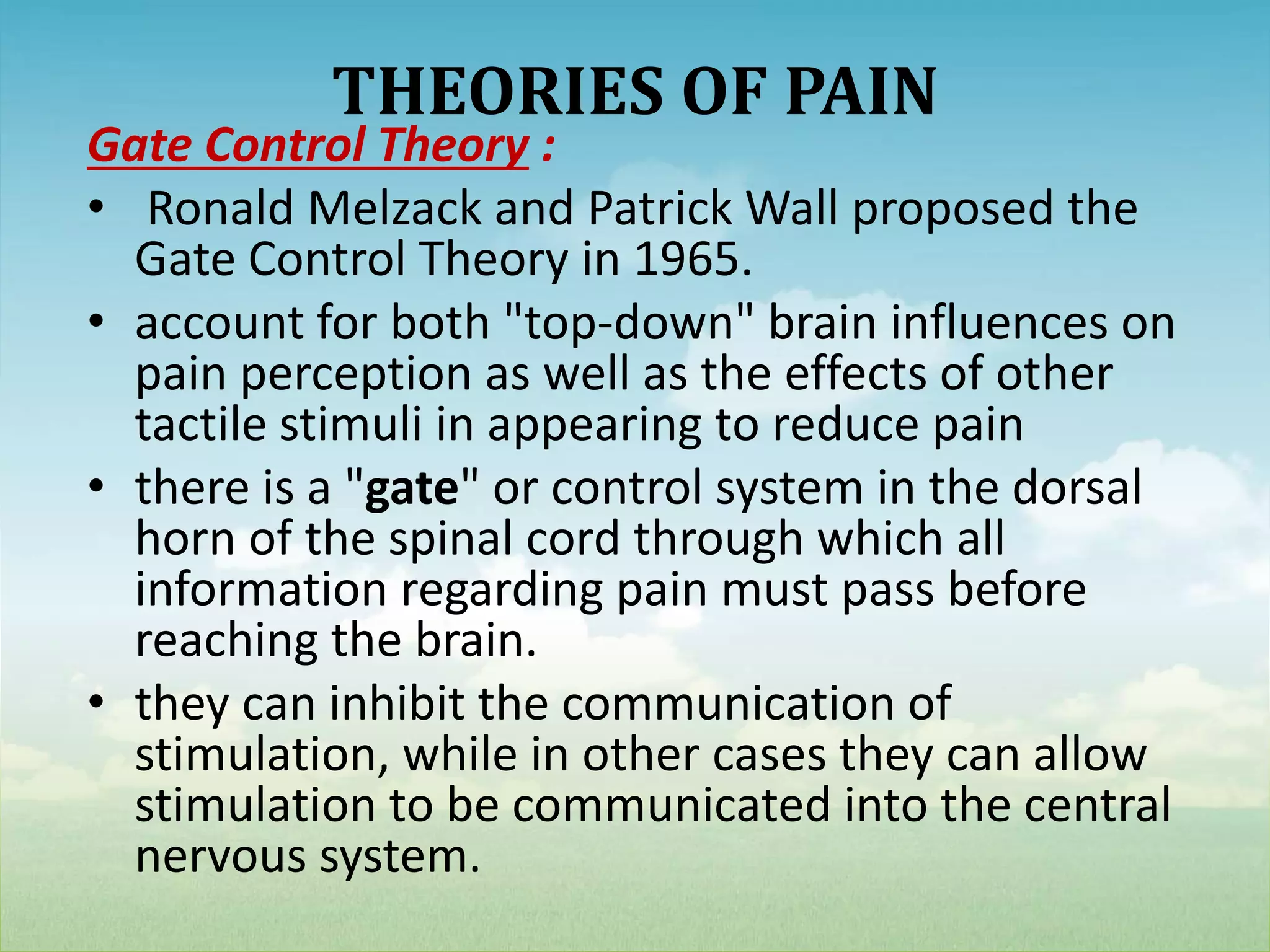 nursing management of a patient with pain | PPTX
