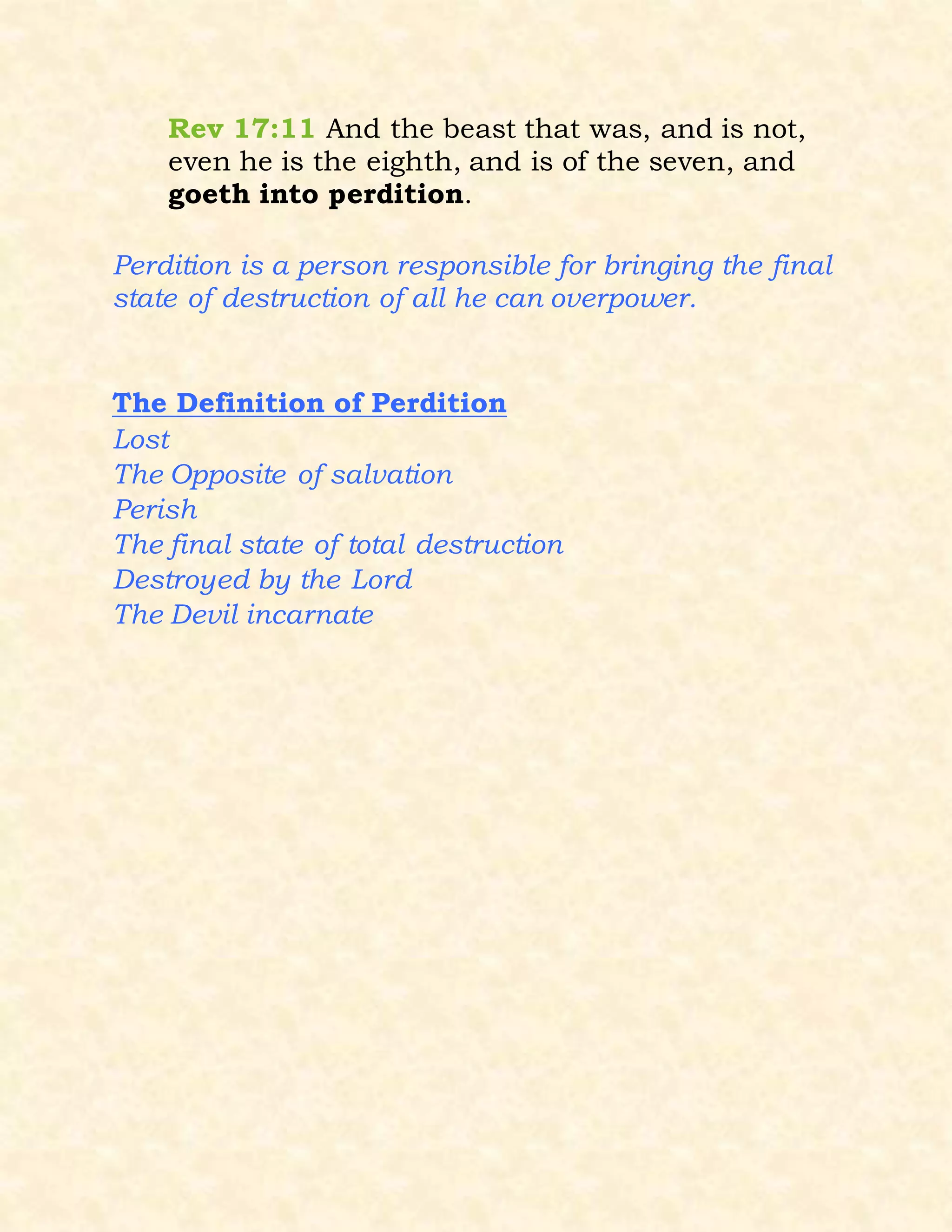 The Definition of Perdition | DOCX