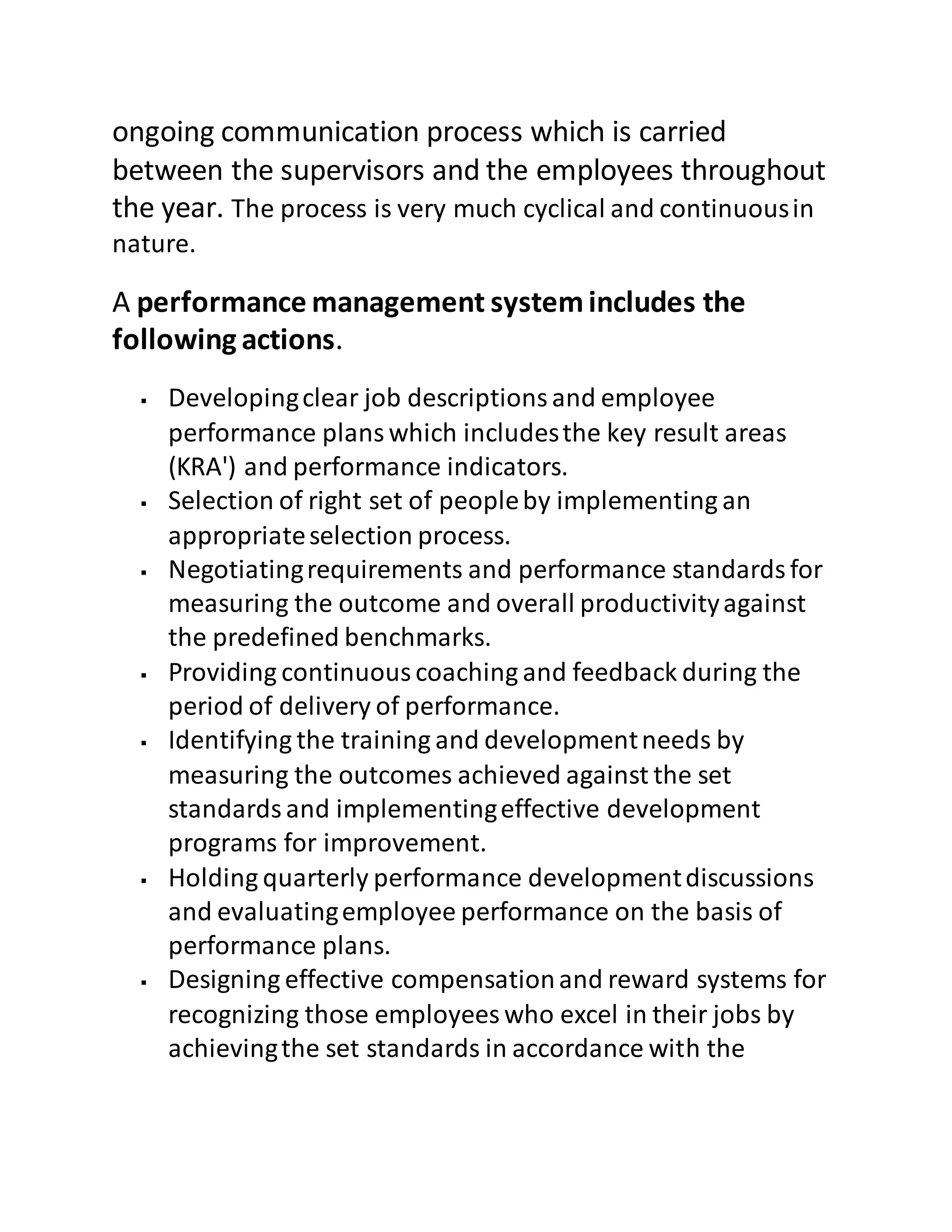 Definition of performance management | PDF