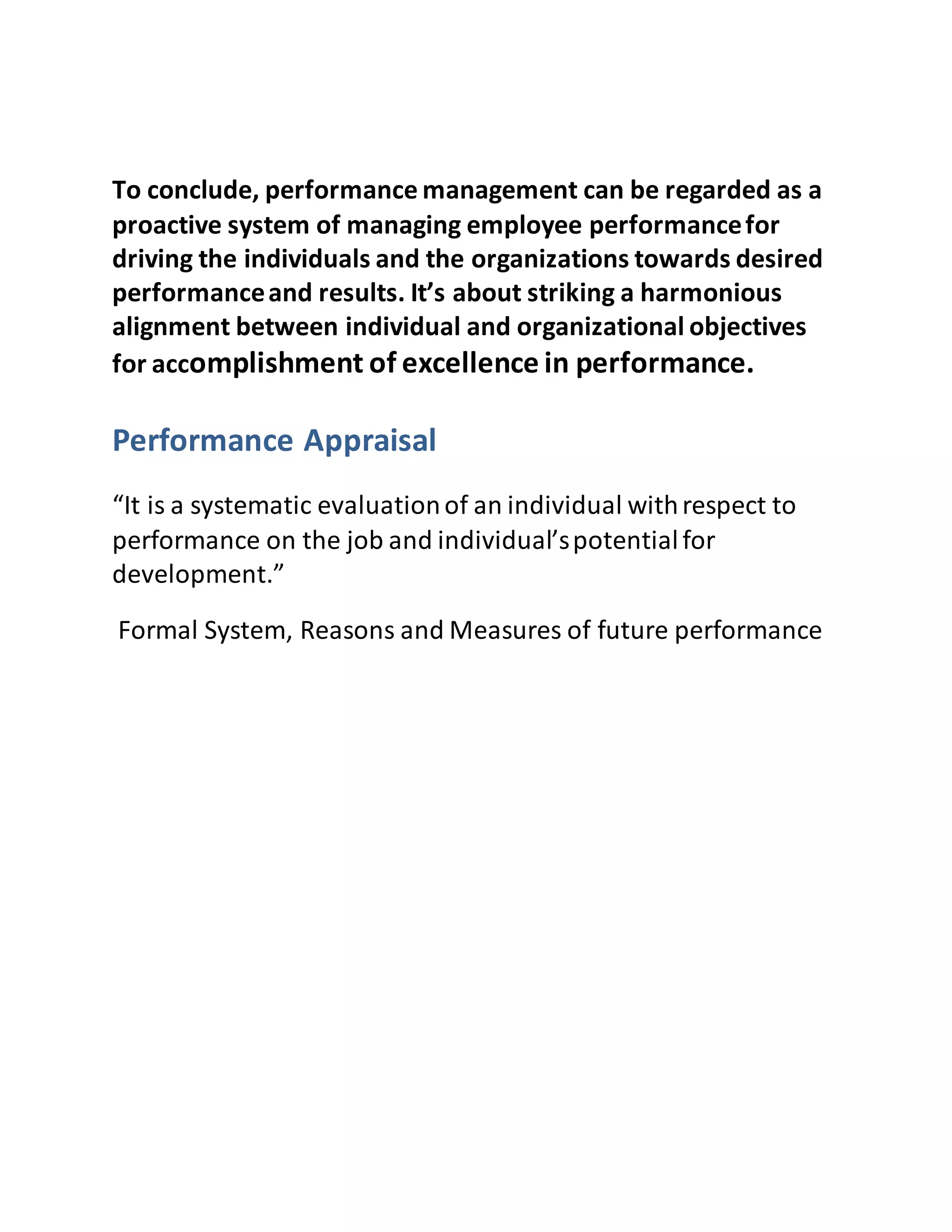 Definition of performance management | PDF