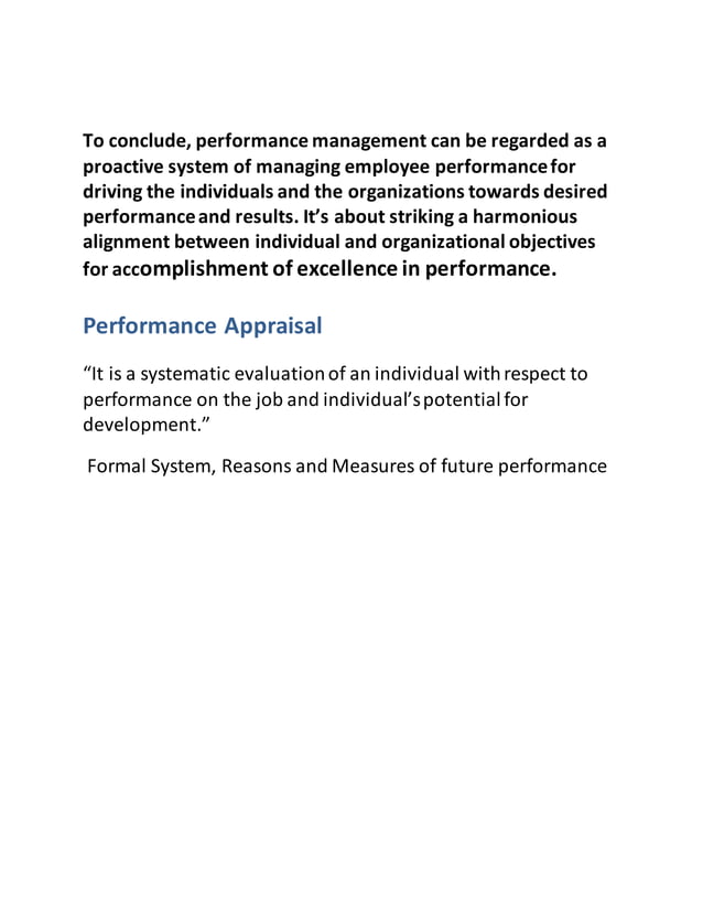 Definition of performance management | PDF