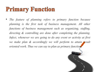 Definition of planning and its features | PPTX