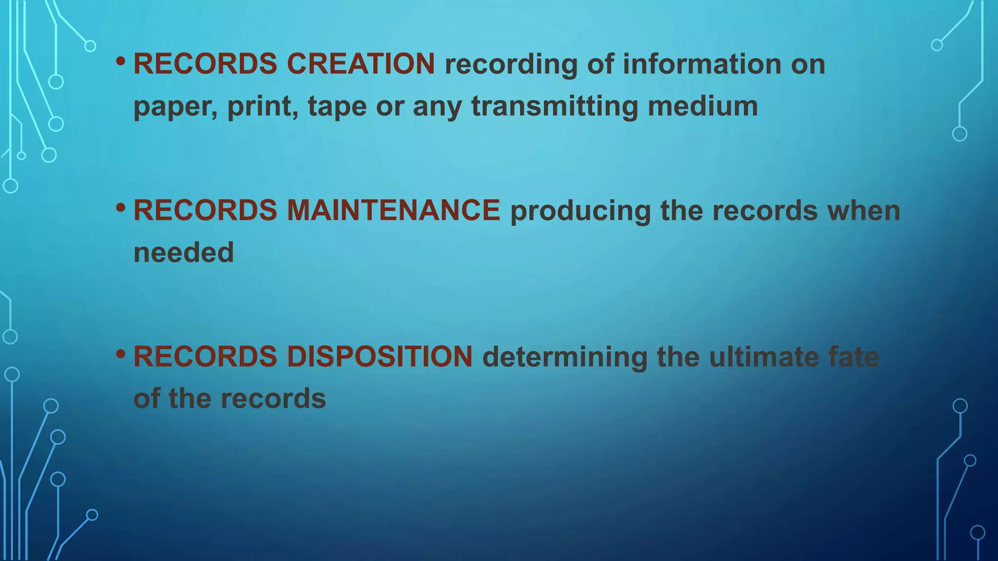 Definition of records | PPTX