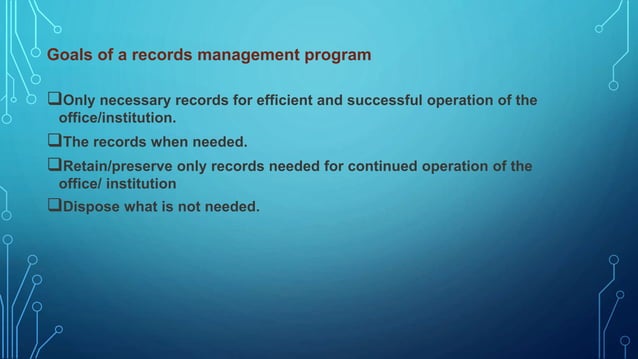 Definition of records | PPT