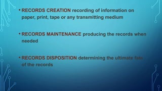 Definition of records | PPT