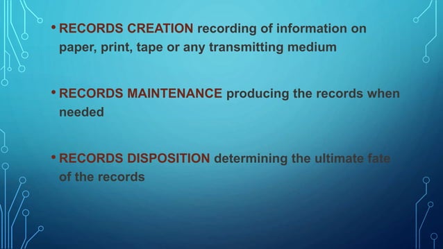 Definition of records | PPT