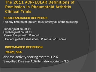 Definition of remission of ra | PPT