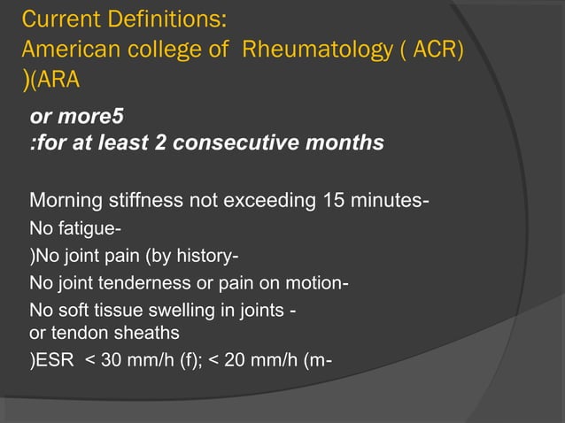 Definition of remission of ra | PPT | Diseases and Conditions | Medical ...