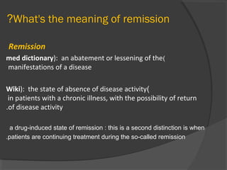 Definition of remission of ra | PPT